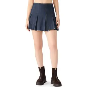 Steve Madden Joan Pleated Denim Mini Skirt