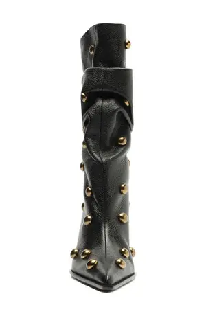 Schutz Tulsa Stud Pointed Toe Boot - Black