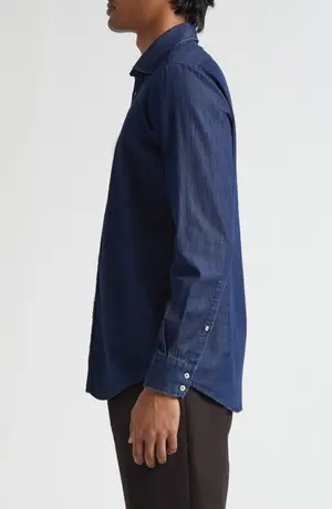 Massimo Alba Canary Classic Fit Cotton Denim Button-up Shirt