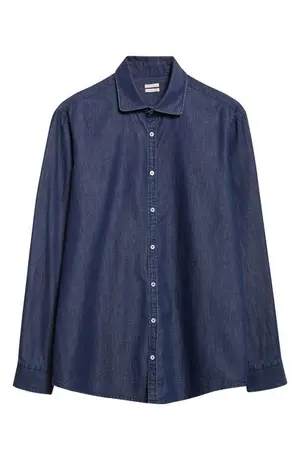 Massimo Alba Canary Classic Fit Cotton Denim Button-up Shirt