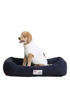 Barefoot Dreams Cozychic® Flag Pet Bed