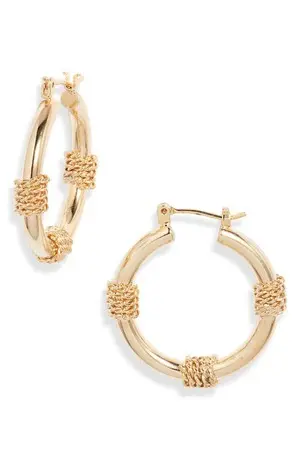 SET & STONES Martina Station Hoop Earrings
