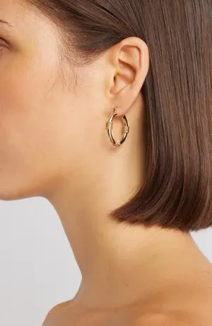 SET & STONES Martina Station Hoop Earrings