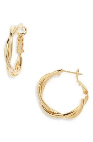 SET & STONES Lainey Twisted Hoop Earrings - Gold