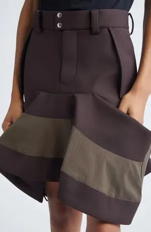Sacai Mixed Media Skirt