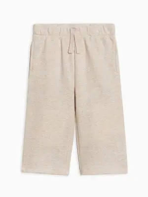 KENDI Clove Waffle Knit Straight Leg Pants - Heather Oat