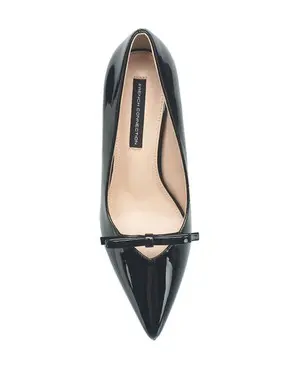 French Connection Pointed Toe Pumps With Bow Detailing - Black