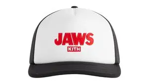 Kith X Jaws Ripple Poly Foam Nolan Trucker Hat - Black