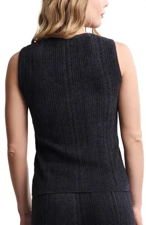 Barefoot Dreams Cozychic™ Cable Knit Tank - Black