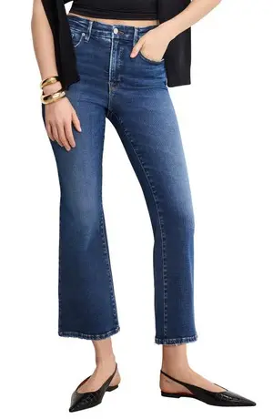 Good American Soft-tech Good Crop Mini Bootcut Jeans