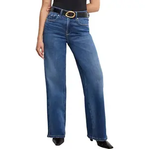 Good American Soft-tech Good Petite Wide Leg Jeans