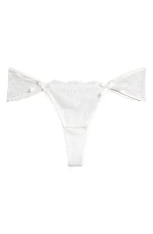 KAT THE LABEL Bianca Ruffle Lace Trim Thong