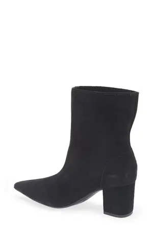 CHOCOLAT BLU Lynette Block Heel Bootie - Black Suede