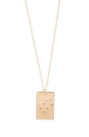SET & STONES Zodiac Constellation Pendant Necklace - Gold/gemini