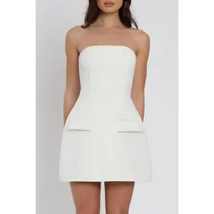 LEAU Strapless Mini Dress With Faux Pocket