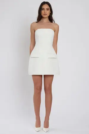 LEAU Strapless Mini Dress With Faux Pocket
