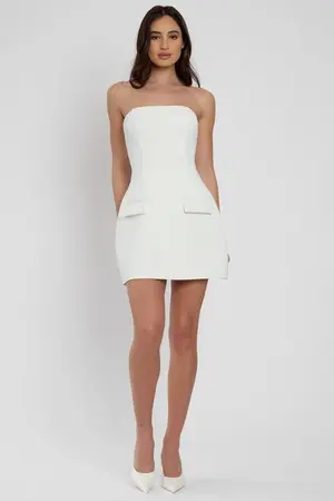 LEAU Strapless Mini Dress With Faux Pocket