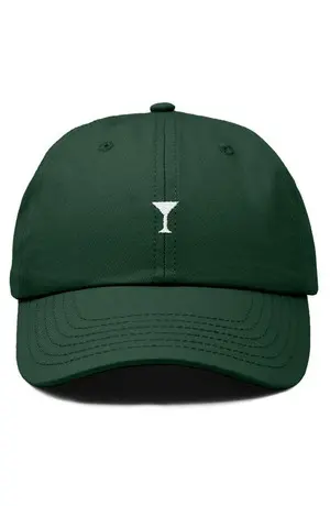 DALIX Martini Design Dad Cap - Dark Green