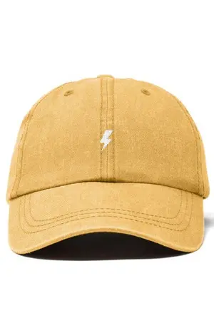 DALIX Embroidered Cotton Cap - Washed Gold