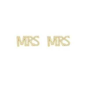 UNTAMED PETALS Mrs. Crystal Stud Earrings - Gold
