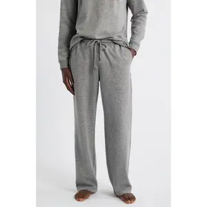 Daniel Buchler Pinstripe Pajama Pants - White Grey Stipe