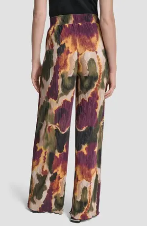 Dkny Plissé Wide Leg Pants