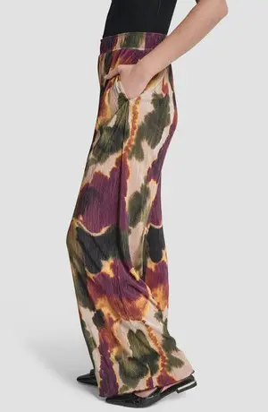 Dkny Plissé Wide Leg Pants
