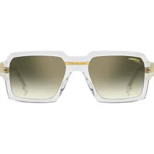 Carrera Eyewear Rectangular Sunglasses - Crystal Gold/green