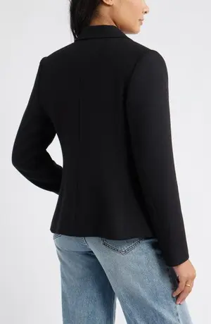 Caslon Double-breasted Stretch Twill Blazer