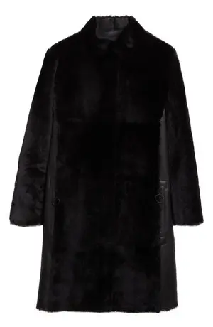 Akris Lambskin Shearling Coat