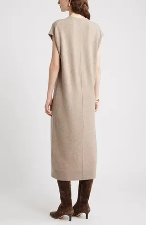 Nordstrom Wool & Cashmere Blend Shift Dress - Beige Bliss