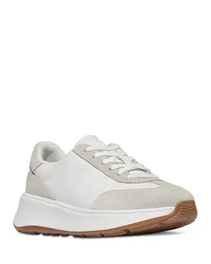 Fitflop F-mode Leather And Suede Sneakers