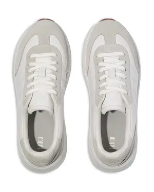 Fitflop F-mode Leather And Suede Sneakers