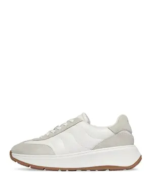 Fitflop F-mode Leather And Suede Sneakers