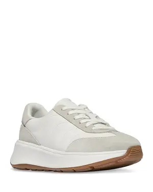 Fitflop F-mode Leather And Suede Sneakers