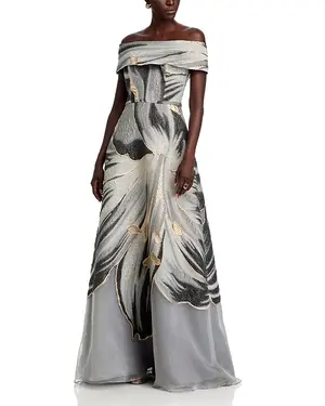 Rickie Freeman For Teri Jon Jacquard Gown