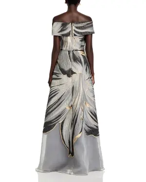 Rickie Freeman For Teri Jon Jacquard Gown
