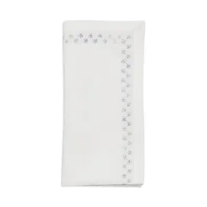 KIM SEYBERT Starry Night Linen Napkin, 21 X 21 - White Blue