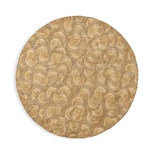 KIM SEYBERT Lune Beaded Placemat Gold