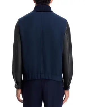 Paul Smith Casual Fit Mixed Media Bomber Jacket