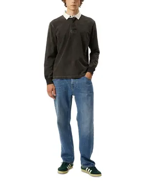 CORRIDOR Contrast Collar Long Sleeve Polo