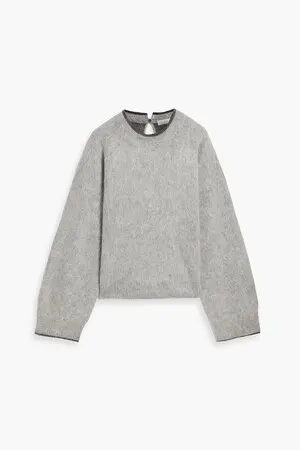 Brunello Cucinelli Bead-embellished Brushed Knitted Sweater