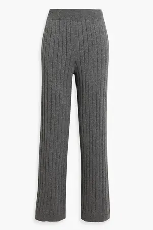 Brunello Cucinelli Ribbed Cashmere Straight-leg Pants