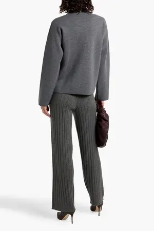 Brunello Cucinelli Ribbed Cashmere Straight-leg Pants
