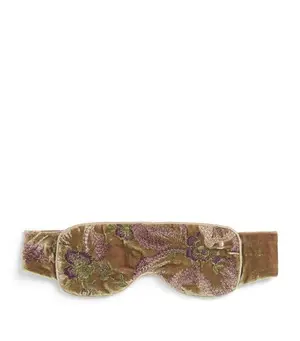 DANIEL HANSON Velvet Embroidered Floral Eye Mask