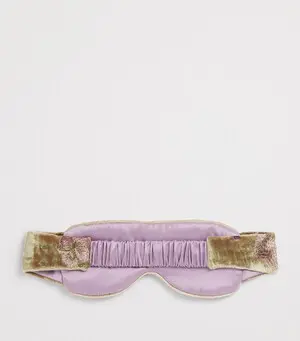 DANIEL HANSON Velvet Embroidered Floral Eye Mask