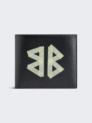 Balenciaga Cash Square Fold Coin Wallet - Black