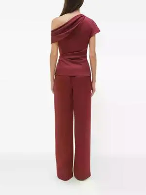 Simkhai Draped One-shoulder Blouse - Red