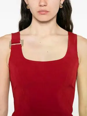 Patrizia Pepe Buckle-detail Fitted Dress