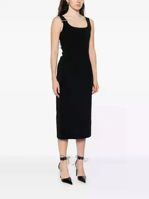 Patrizia Pepe Square-neck Midi Dress